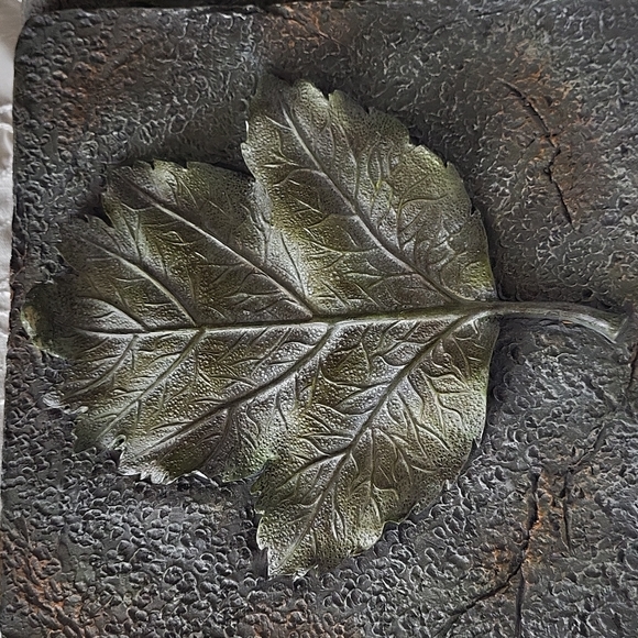 Art | Leaf Design Plaques Set Of 3 Size Is 8 X 8 | Poshmark